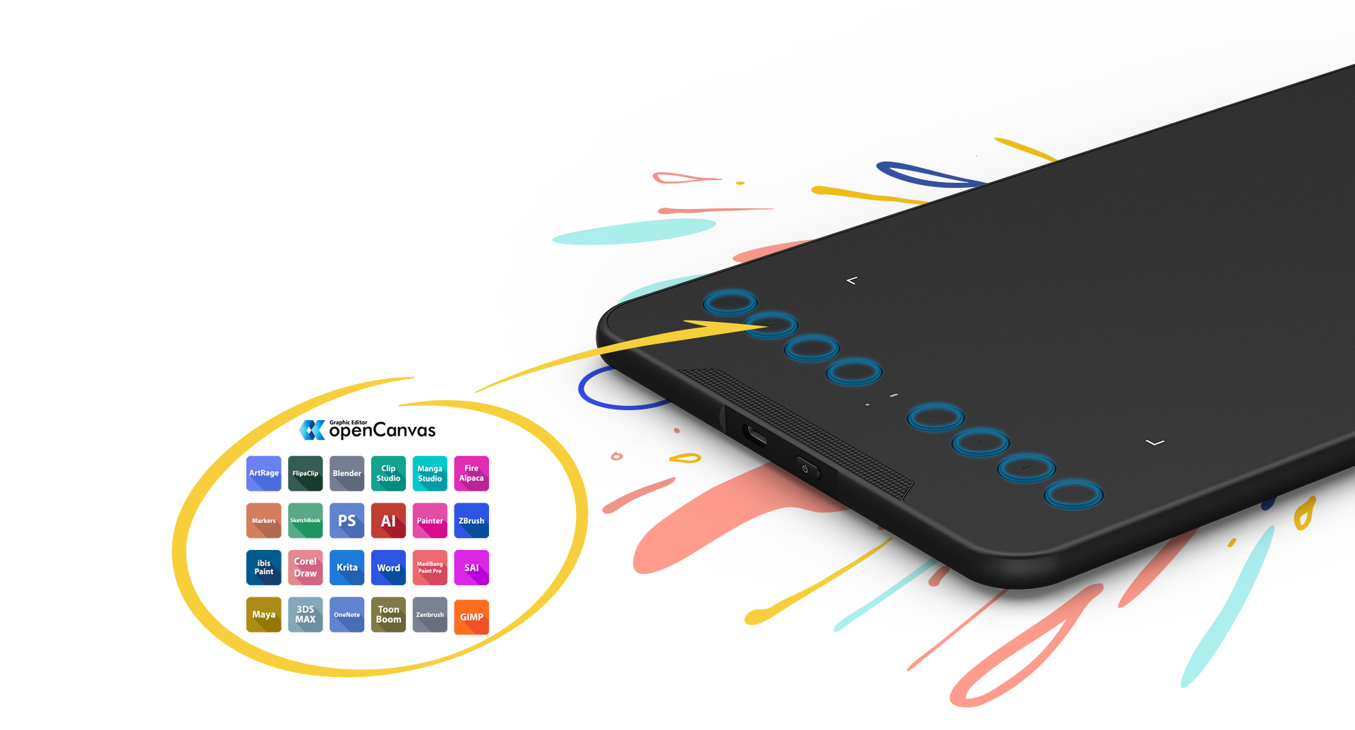 Deco mini 7w Wireless drawing tablet for illustrators | XP-Pen UK ...