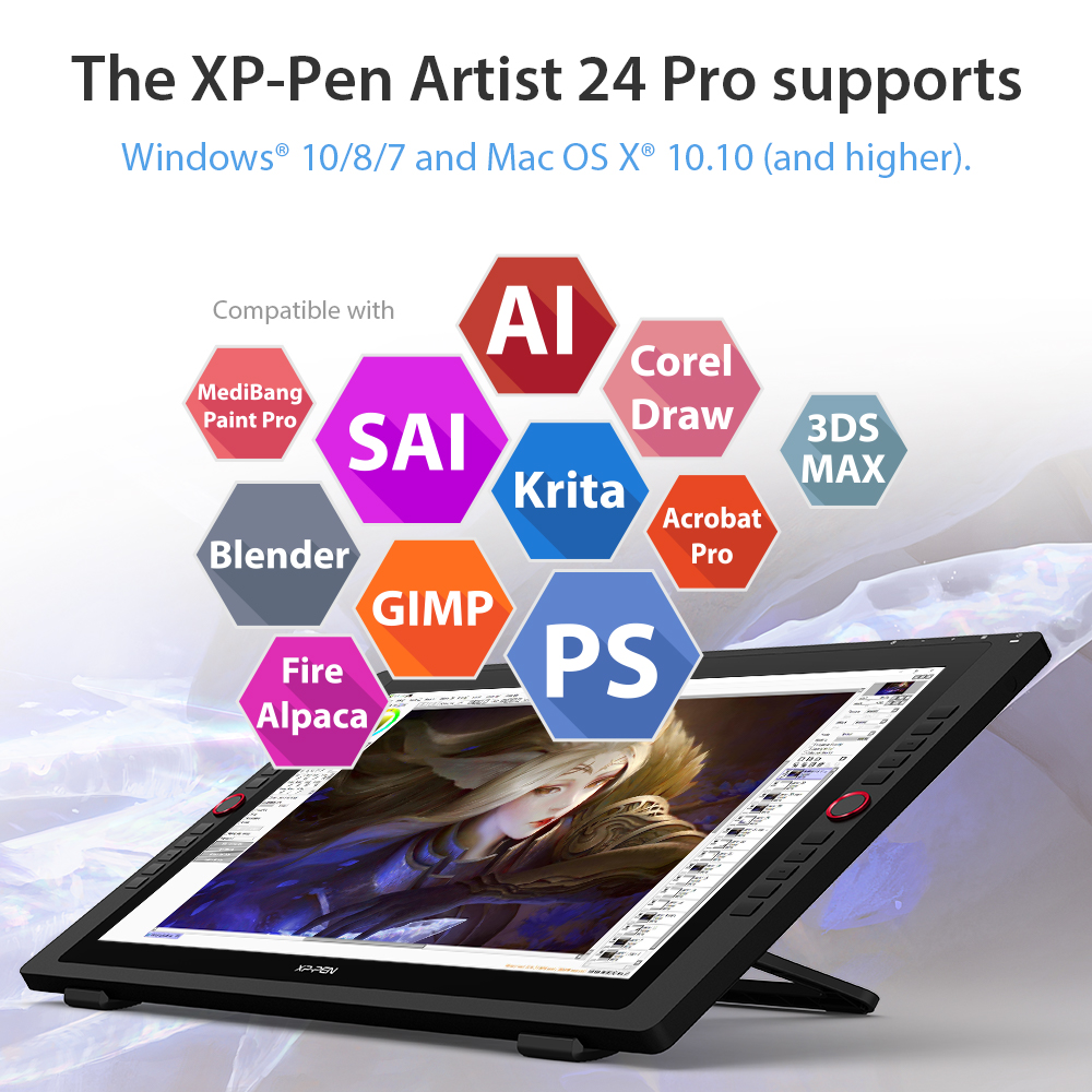 Artist 24 Pro biggest drawing tablet with screen 24inch | XP-Pen UK ...
