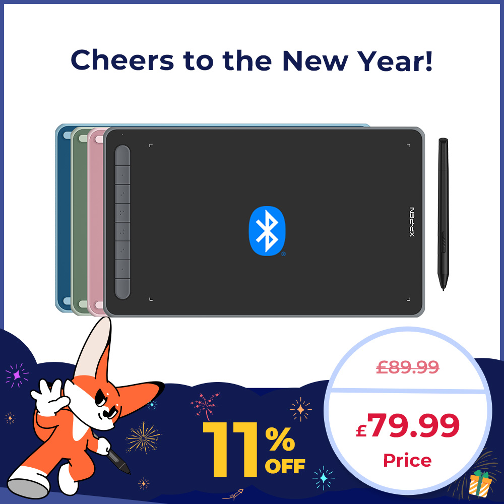 Deco LW Bluetooth drawing tablet for illustrators | XP-Pen UK official ...